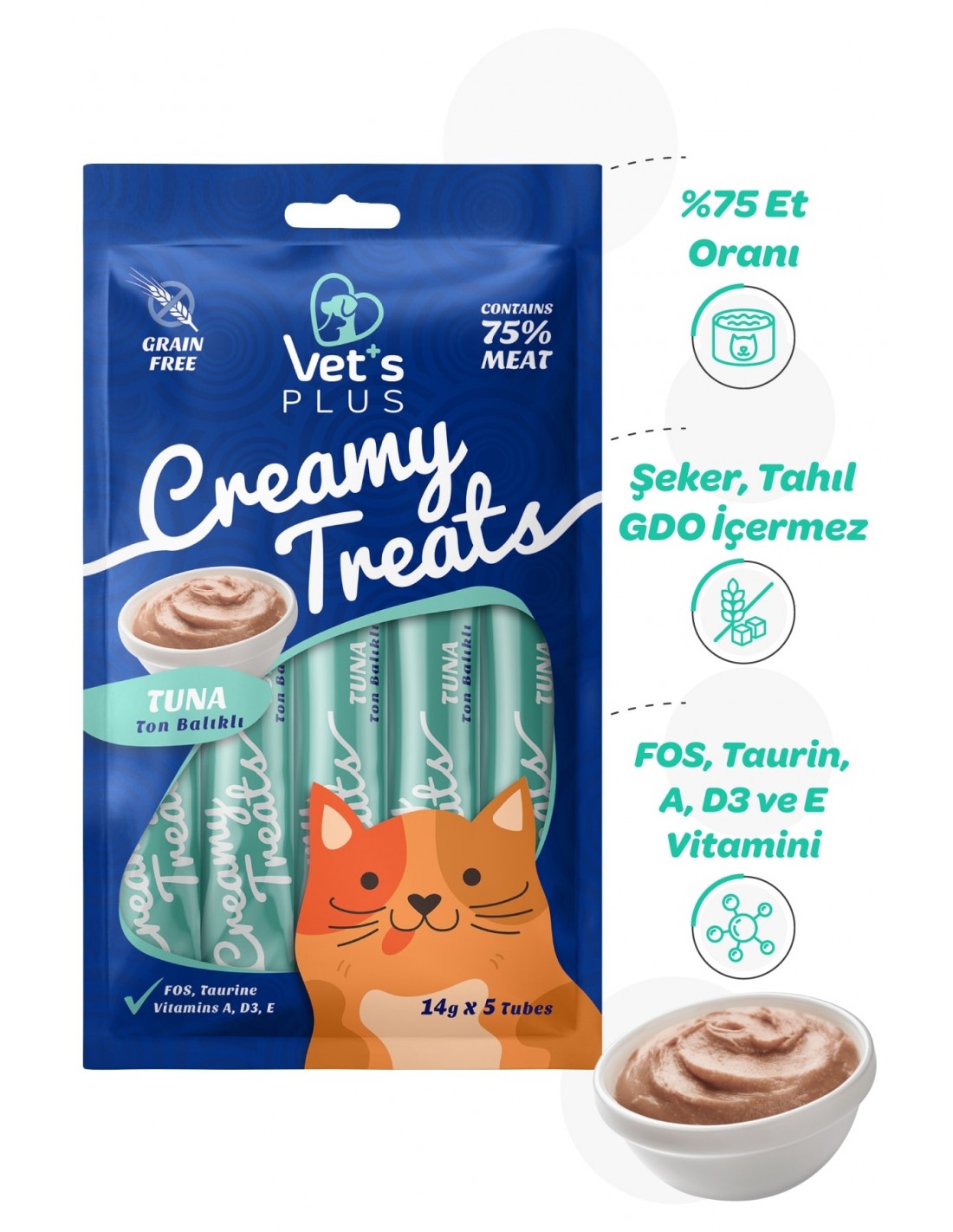 Vets Plus Creamy Treats Ton Balıklı